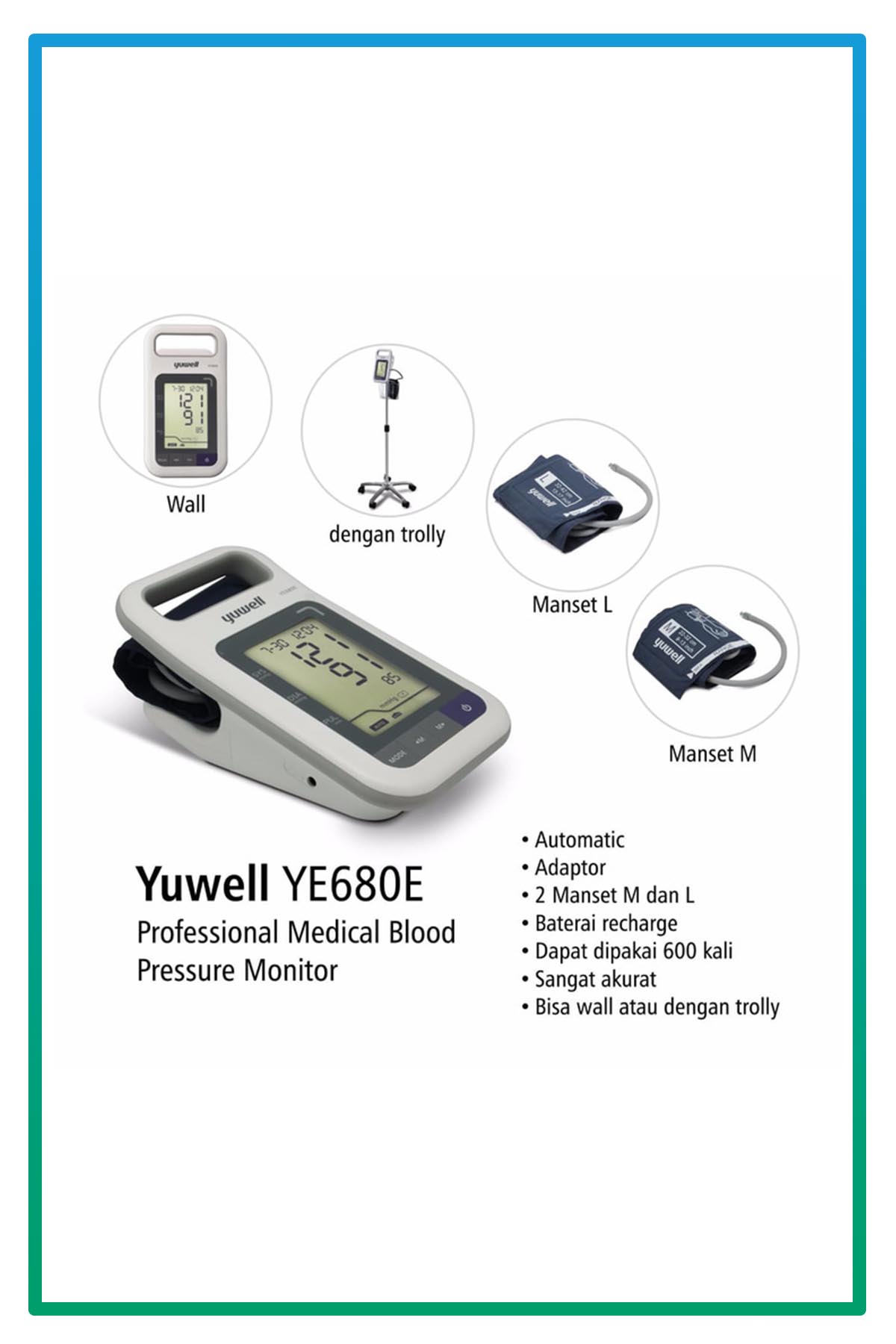 نسيم الصفوة للمستلزمات الطبية. نسيم الصفوة للتجهيزات الطبية - جهاز ضغط يوول yuwell ye680e